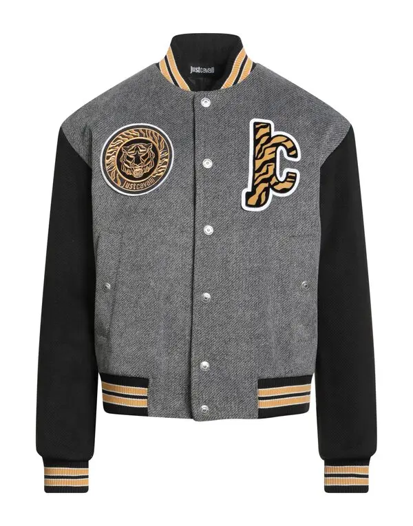 Just Cavalli Varsity Jacket With Embellishments