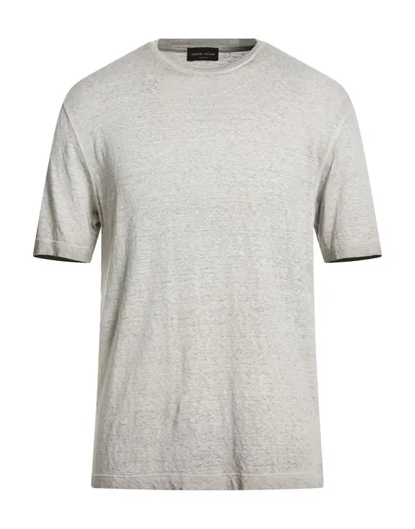 ROBERTO COLLINA T-shirt Size Linen, Elastane - Grey