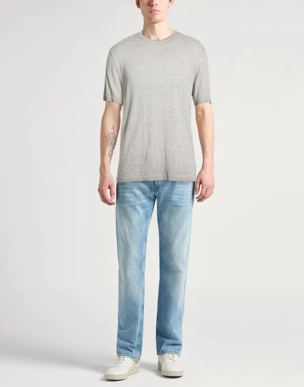 ROBERTO COLLINA T-shirt Size Linen, Elastane - Grey