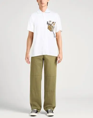 Just Cavalli Polo Shirt Cream Size Cotton, Viscose, Polyamide, Elastane
