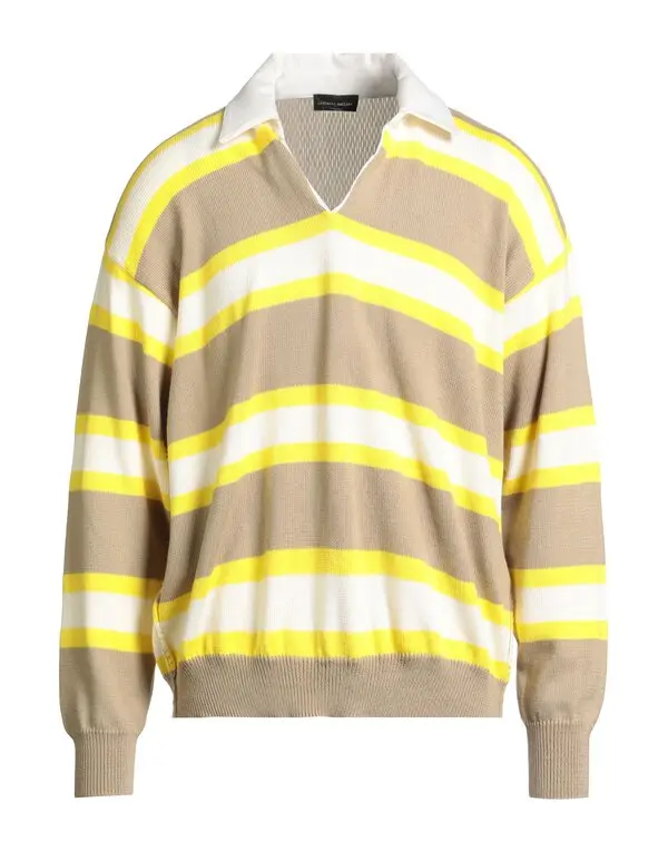 ROBERTO COLLINA Sweater With Striped Design - Yellow