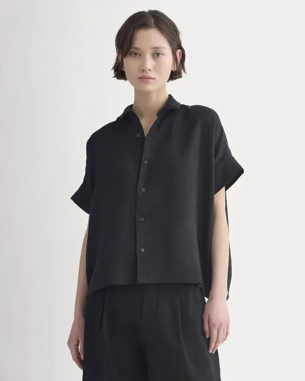 Everlane Linen Boxy Shirt - Black