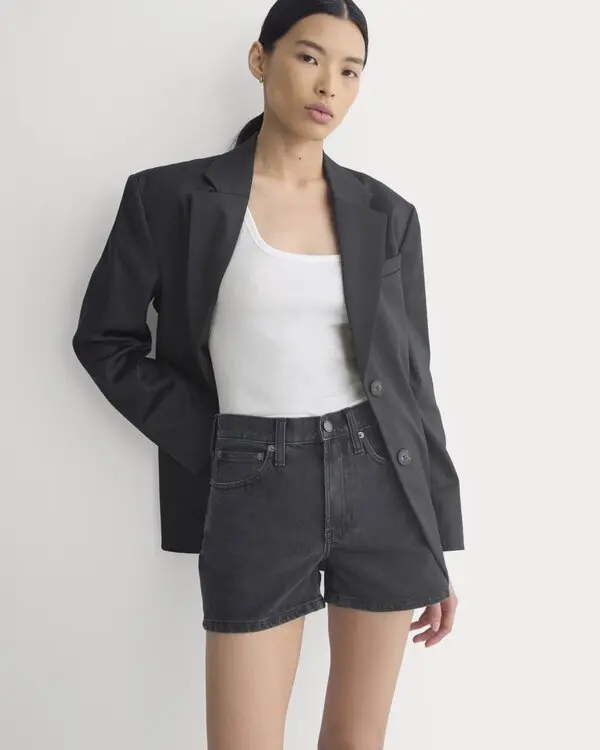 Everlane Classic Denim Shorts With 3-inch Inseam - Black