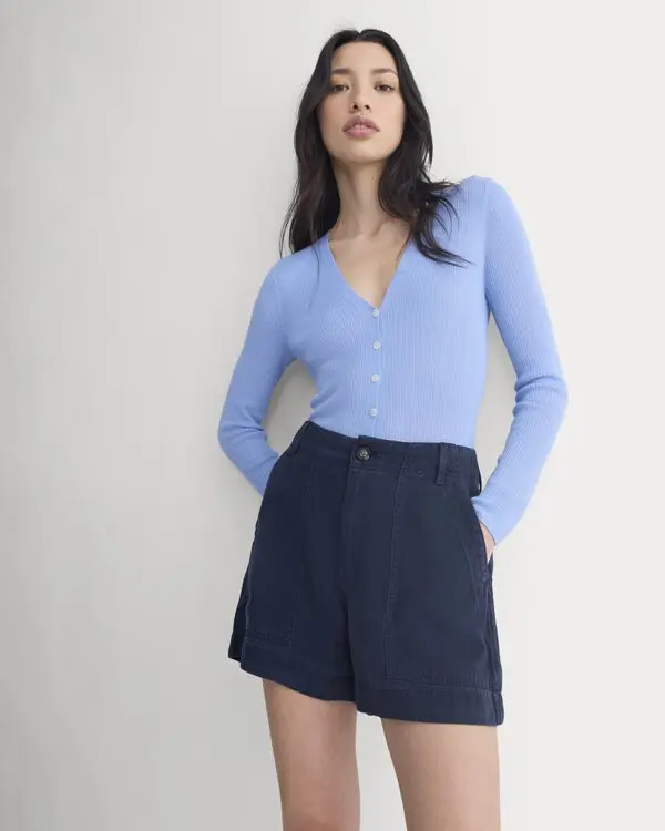 Everlane Tencel Utility Shorts - Navy