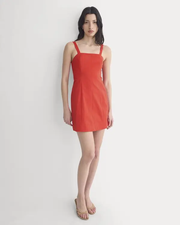 Everlane Seamed Mini Dress - Fiery Red