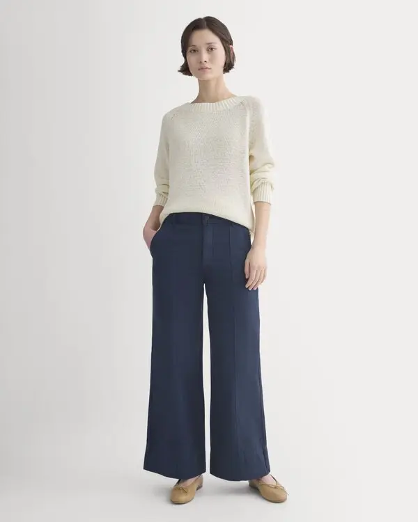 Everlane Seamed Wide-leg Pant - Navy