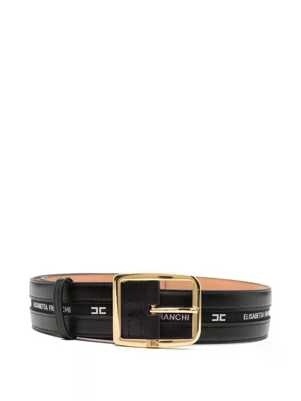 Elisabetta Franchi Logo-pattern Belt - Black