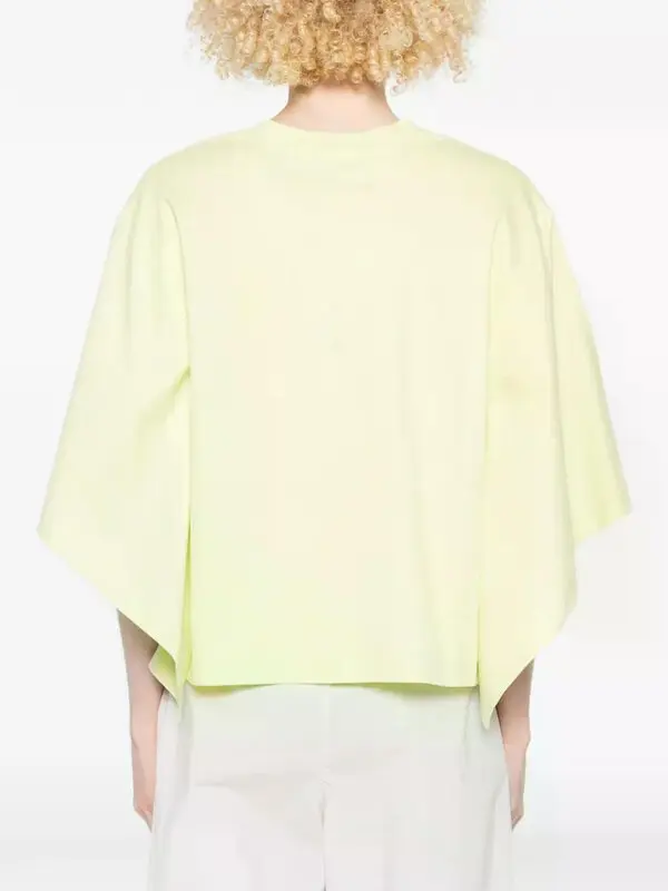 PSOPHIA Short-sleeved V-neck T-shirt - Yellow