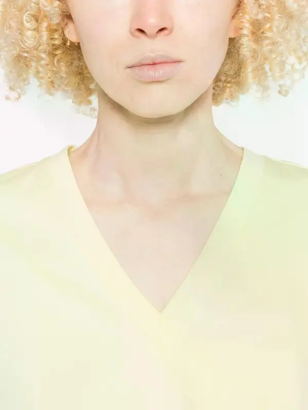 PSOPHIA Short-sleeved V-neck T-shirt - Yellow