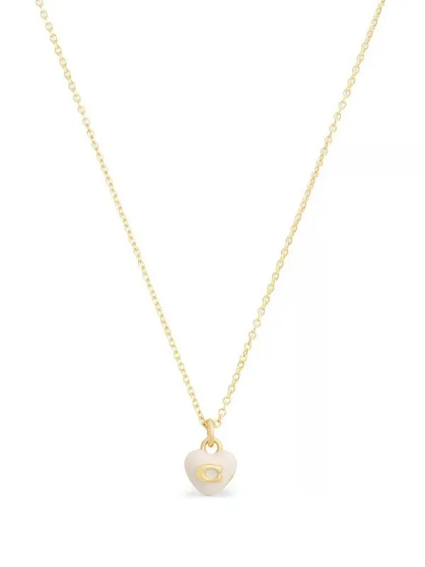 COACH Heart Pendant Necklace - Gold