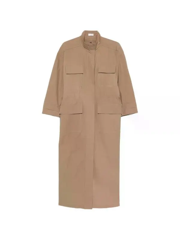 Brunello Cucinelli Flap-pocket Maxi Dress - Neutrals