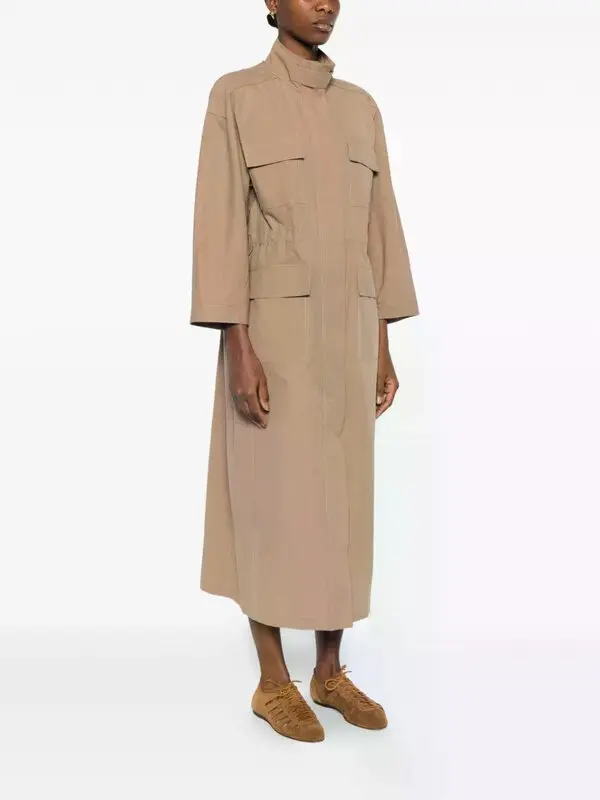 Brunello Cucinelli Flap-pocket Maxi Dress - Neutrals