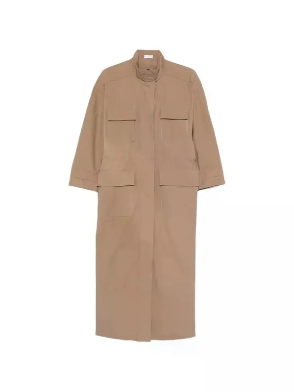 Brunello Cucinelli Flap-pocket Maxi Dress - Neutrals