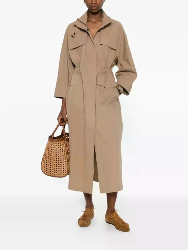 Brunello Cucinelli Flap-pocket Maxi Dress - Neutrals