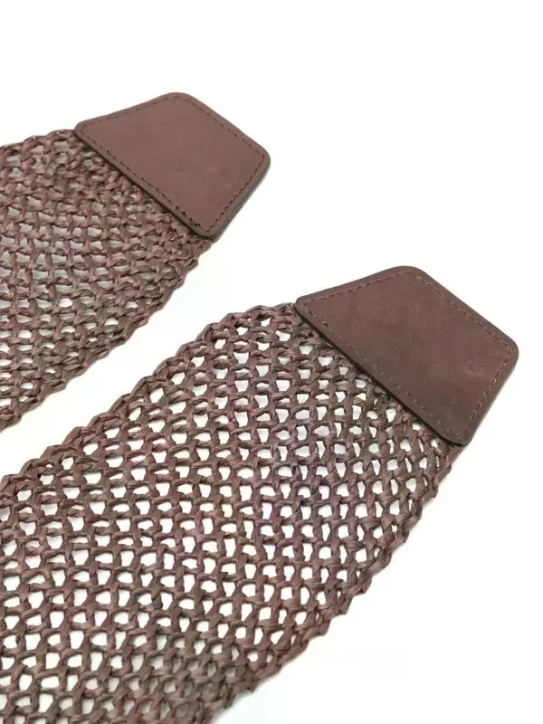 Antonelli Firenze Braided Woven Belt - Brown