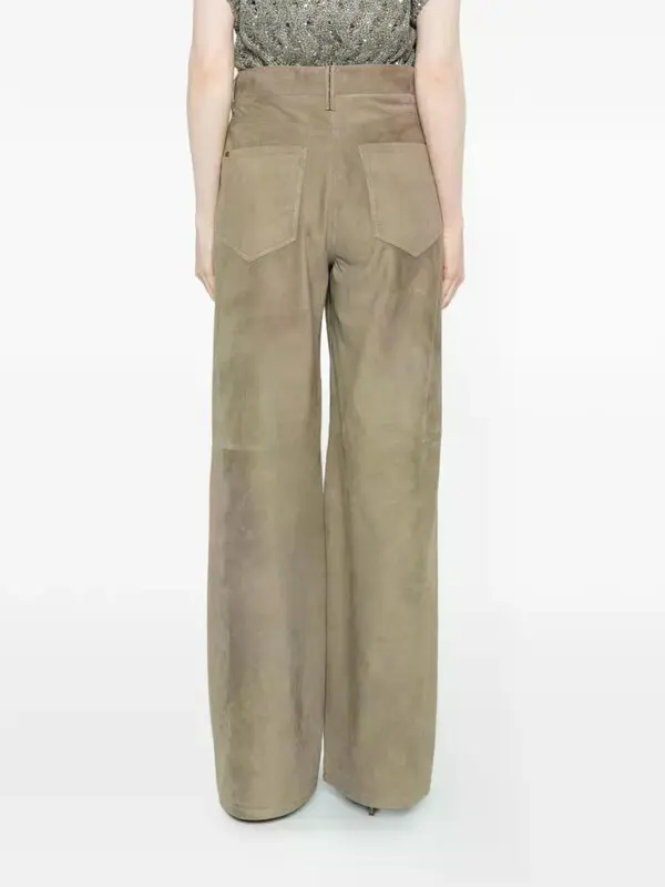 Brunello Cucinelli Panelled Leather Trousers - Neutrals