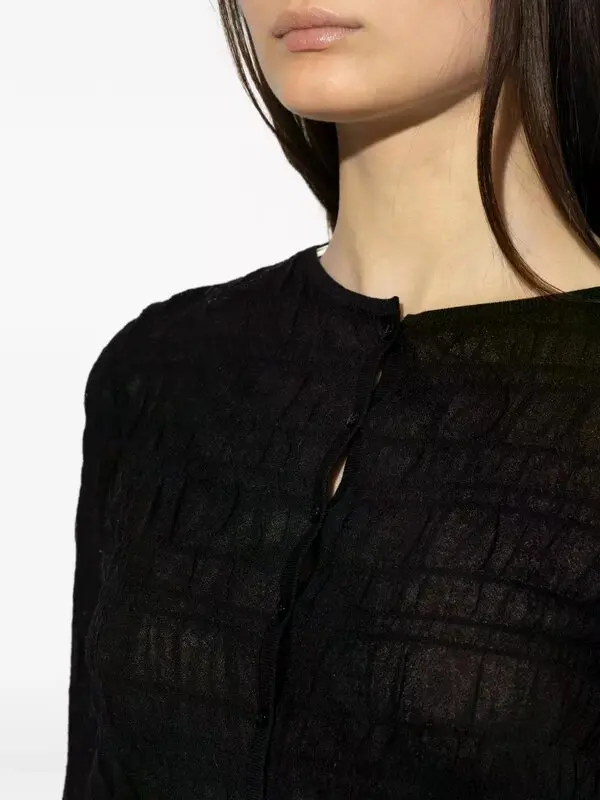 BY MALENE BIRGER Ebba Ruffled Cardigan - Black
