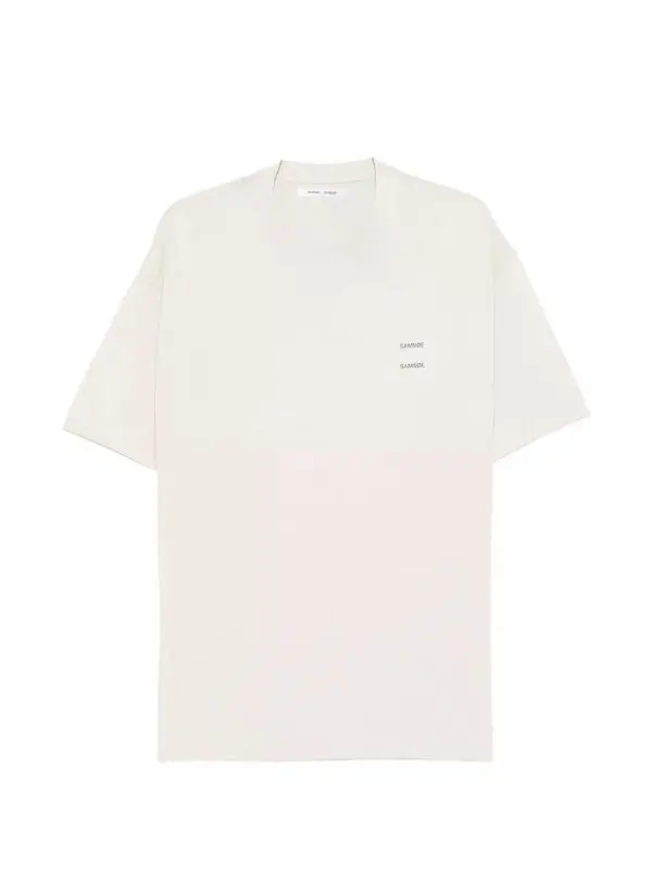 SAMSOE SAMSOE Joel Logo-print T-shirt - Neutrals