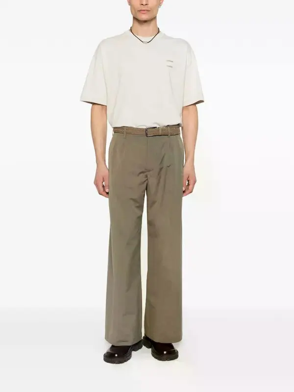 SAMSOE SAMSOE Joel Logo-print T-shirt - Neutrals