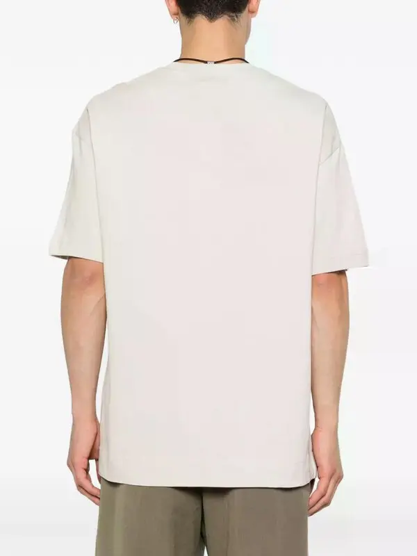 SAMSOE SAMSOE Joel Logo-print T-shirt - Neutrals