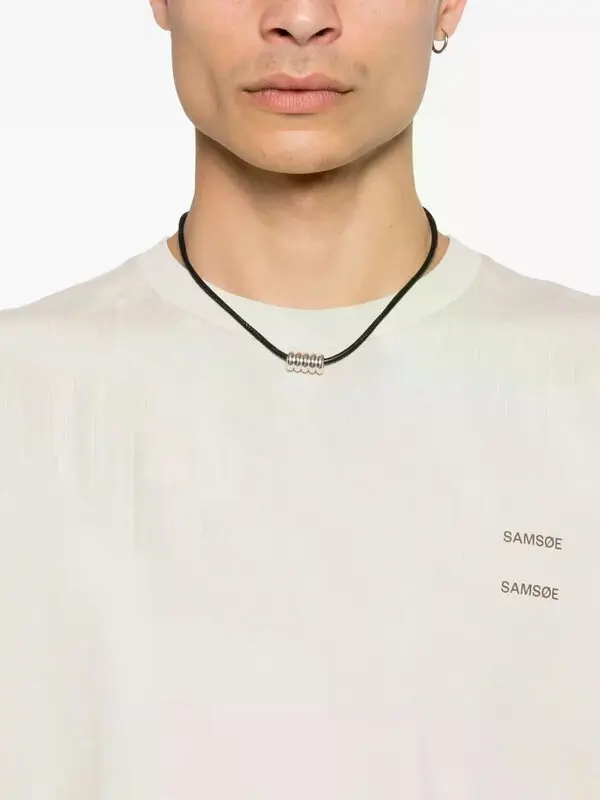 SAMSOE SAMSOE Joel Logo-print T-shirt - Neutrals
