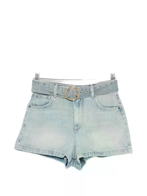 TWINSET Belt Denim Shorts - Blue