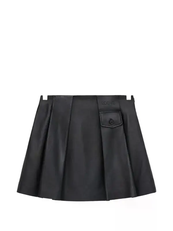 Loewe Pleated Mini Skirt - Black