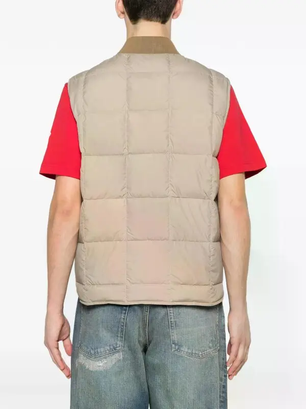 Moncler Elberton Square-quilted Gilet - Neutrals