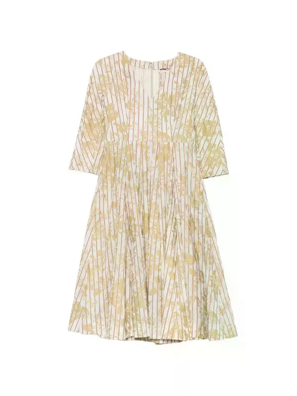 Antonio Marras Striped Floral Print Dress
