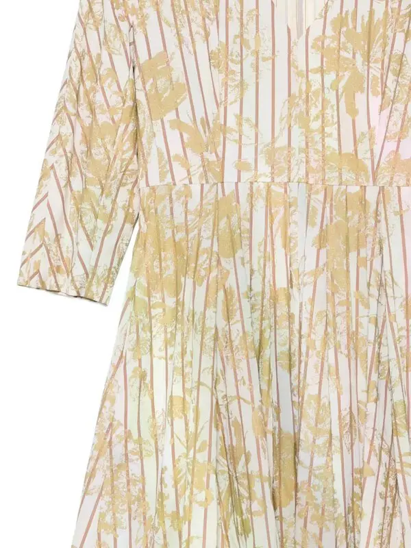 Antonio Marras Striped Floral Print Dress