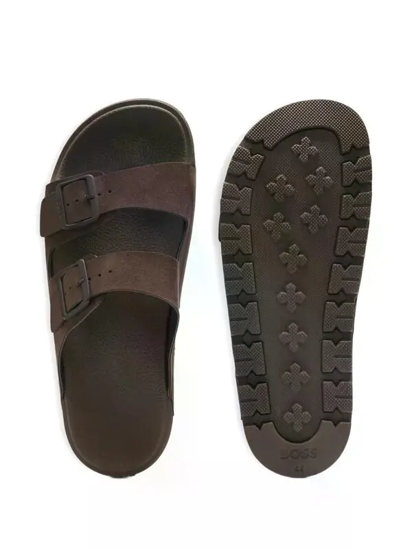 BOSS Buckle-strap Sandals - Brown