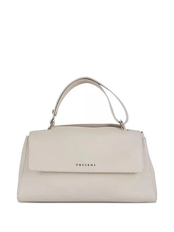 ORTIGNI Leather Shoulder Bag - White