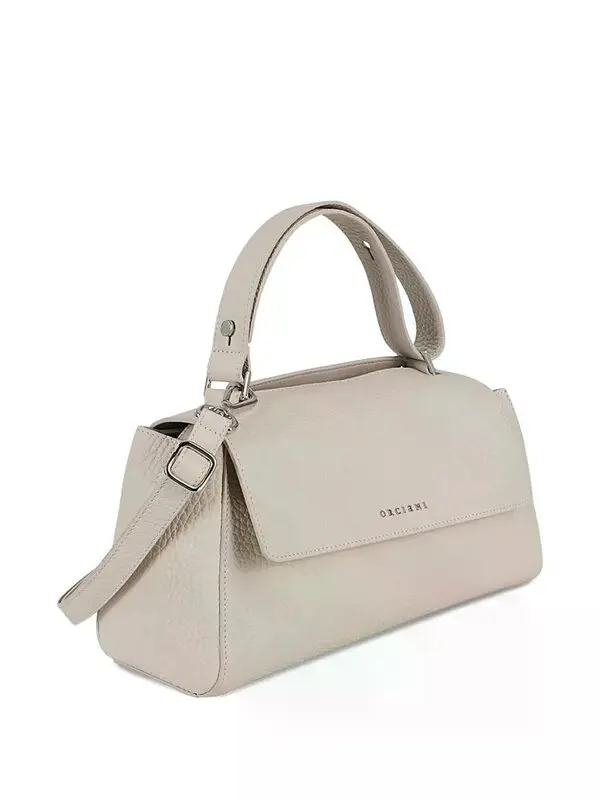 ORTIGNI Leather Shoulder Bag - White