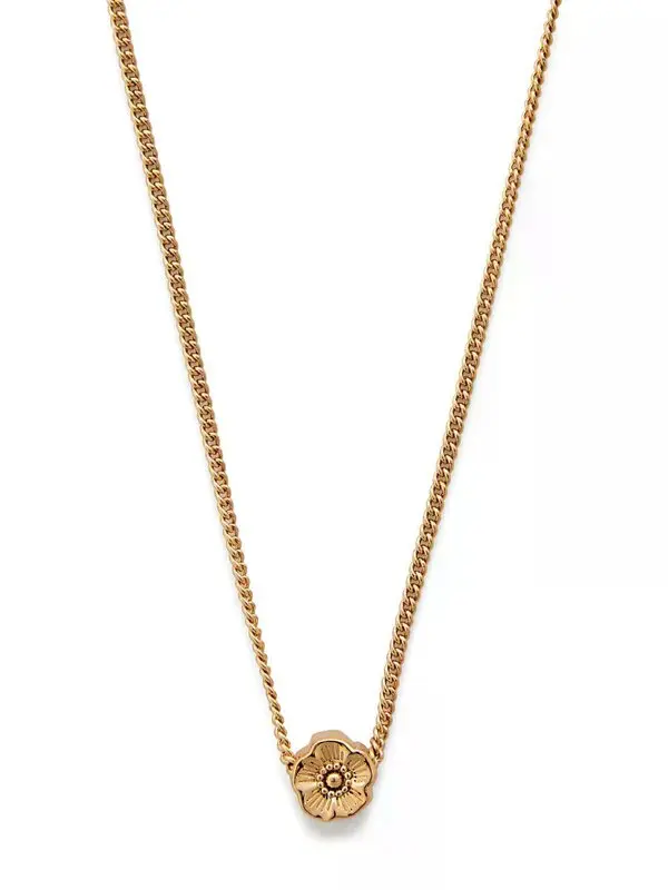 COACH Flower-pendant Necklace - Gold