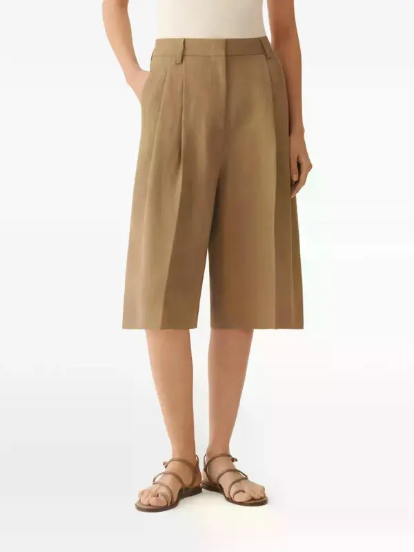 Fabiana Filippi Pleated Shorts - Brown
