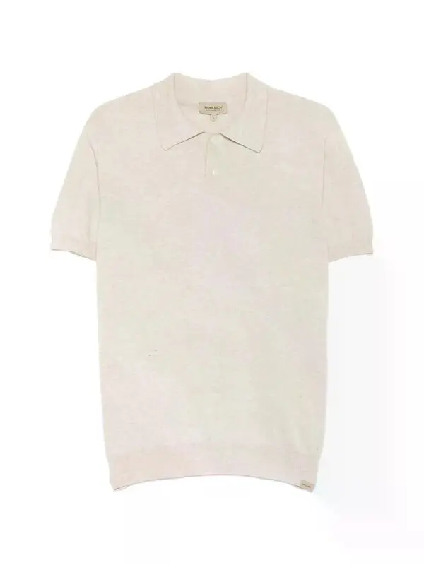 Woolrich Short-sleeve Knitted Polo Shirt - Neutrals