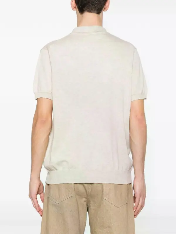 Woolrich Short-sleeve Knitted Polo Shirt - Neutrals