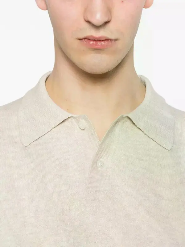 Woolrich Short-sleeve Knitted Polo Shirt - Neutrals