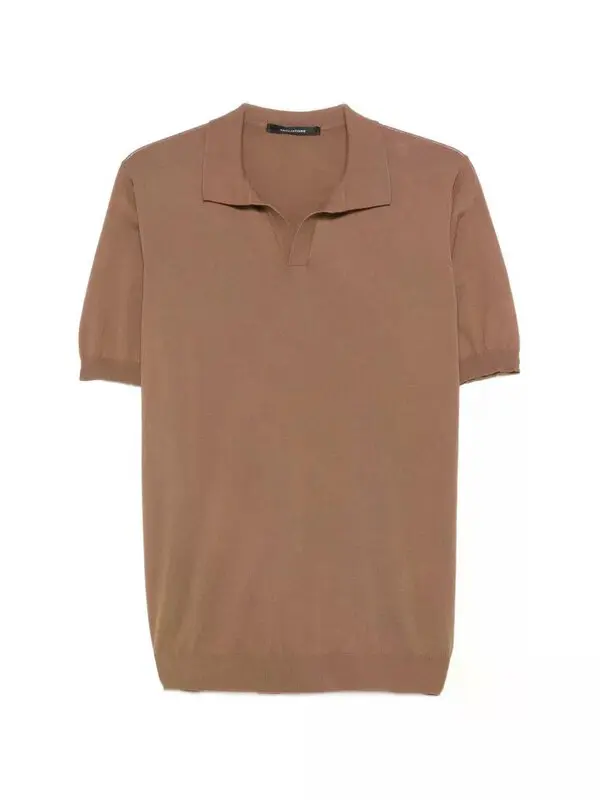 Tagliatore Keith Collared T-shirt - Brown