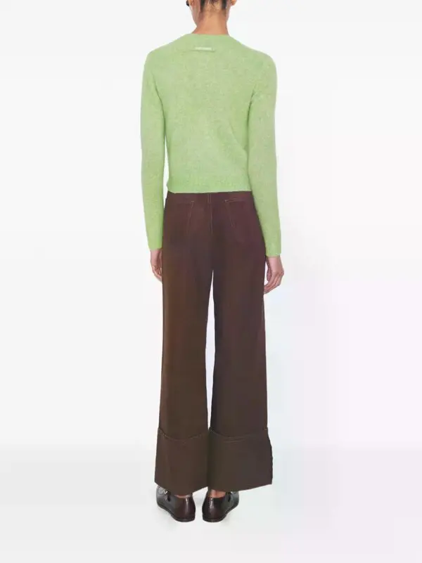 Tory Burch Straight-leg Cuffed Jeans - Brown