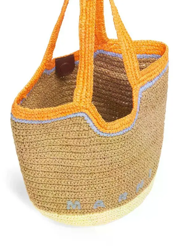 Marni Paper Raffia Seaside Shoulder Bag