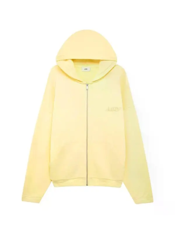 AUTRY Logo Zip-up Hoodie - Yellow