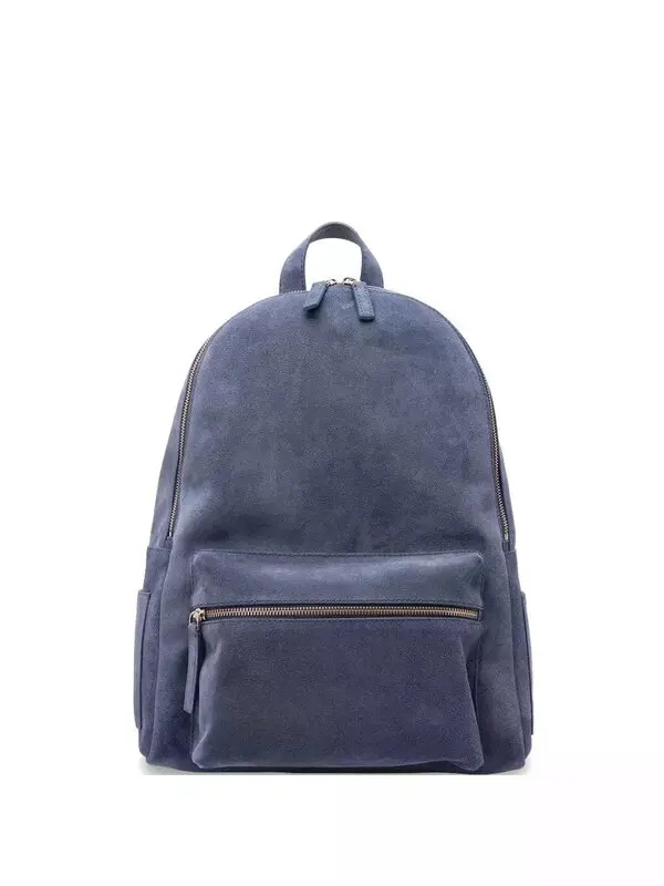 ORTIGNI Suede Zip Backpack - Blue