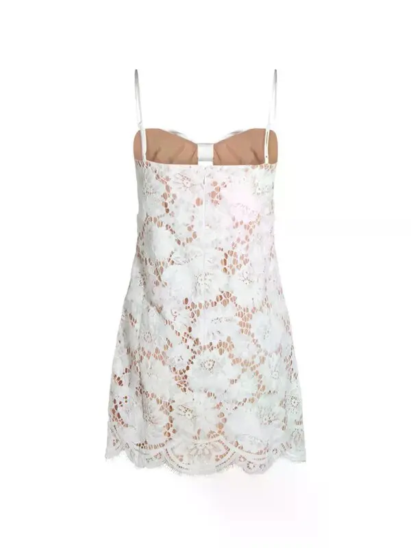 SELF-PORTRAIT Bow Lace Mini Dress - White