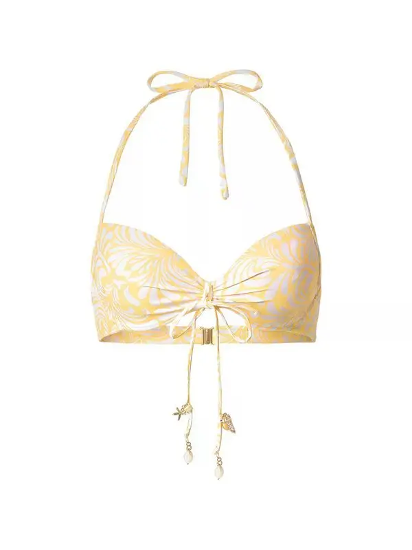 TWINSET Floral-print Push-up Bikini Top - Yellow