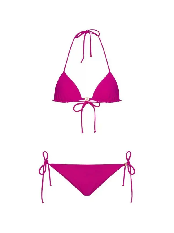 Valentino Garavani Triangle-cup Bikini - Pink