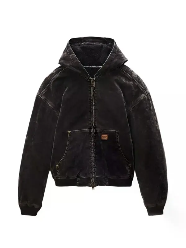 Alexander Wang Flocked Oversized Denim Jacket