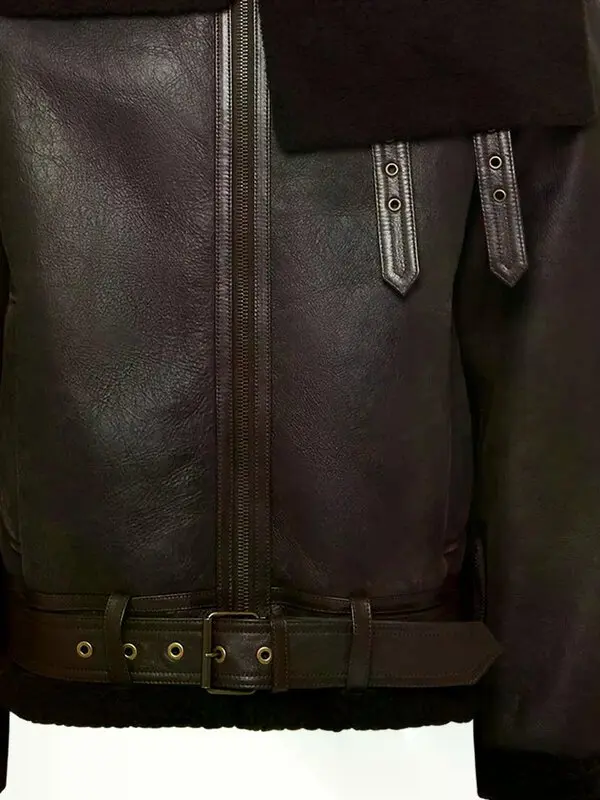 JW Anderson Shearling Belted Jacket - Brown
