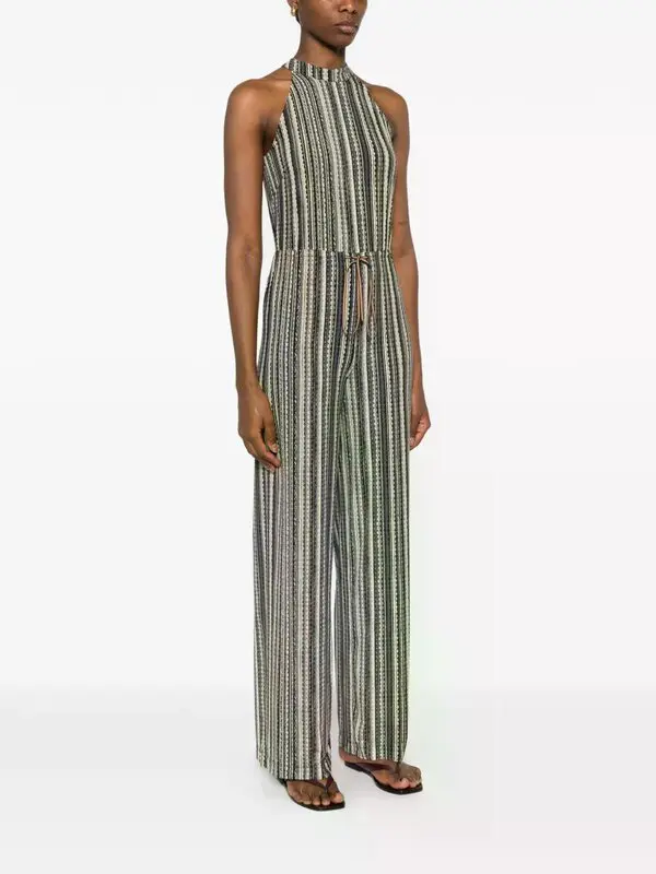 SIYU Striped Jumpsuit - Black