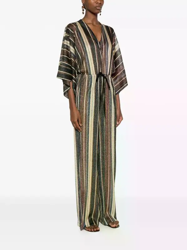 SIYU Striped Tie-fastening Jumpsuit - Gold